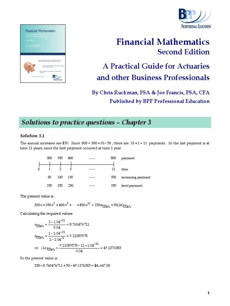 FM Textbook Solutions Chapter 3 Second Edition PDF | PDF | Present ...