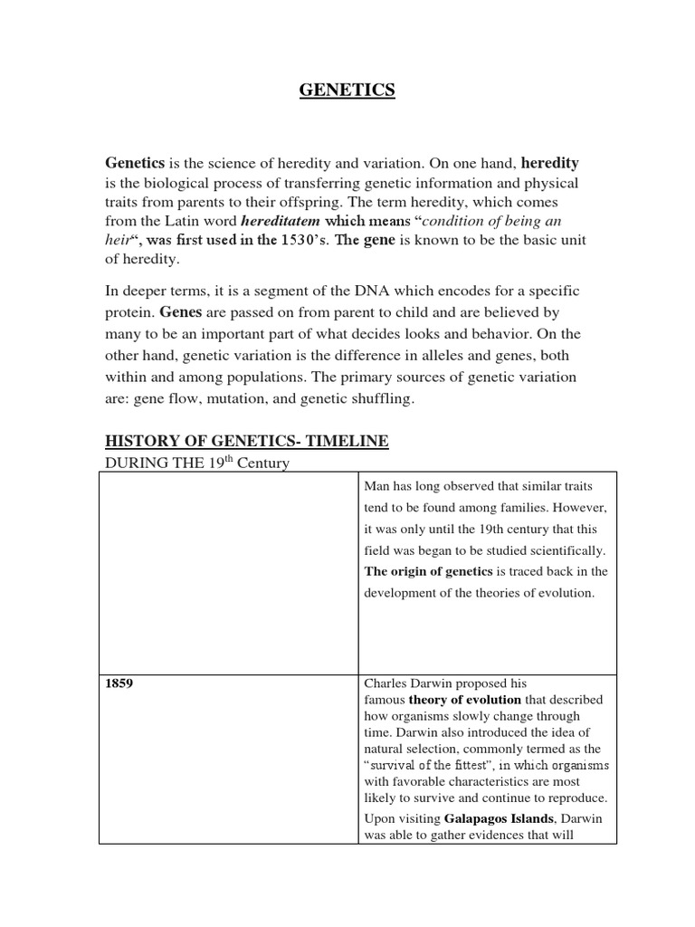 Genetics | PDF | Genetics | History Of Science