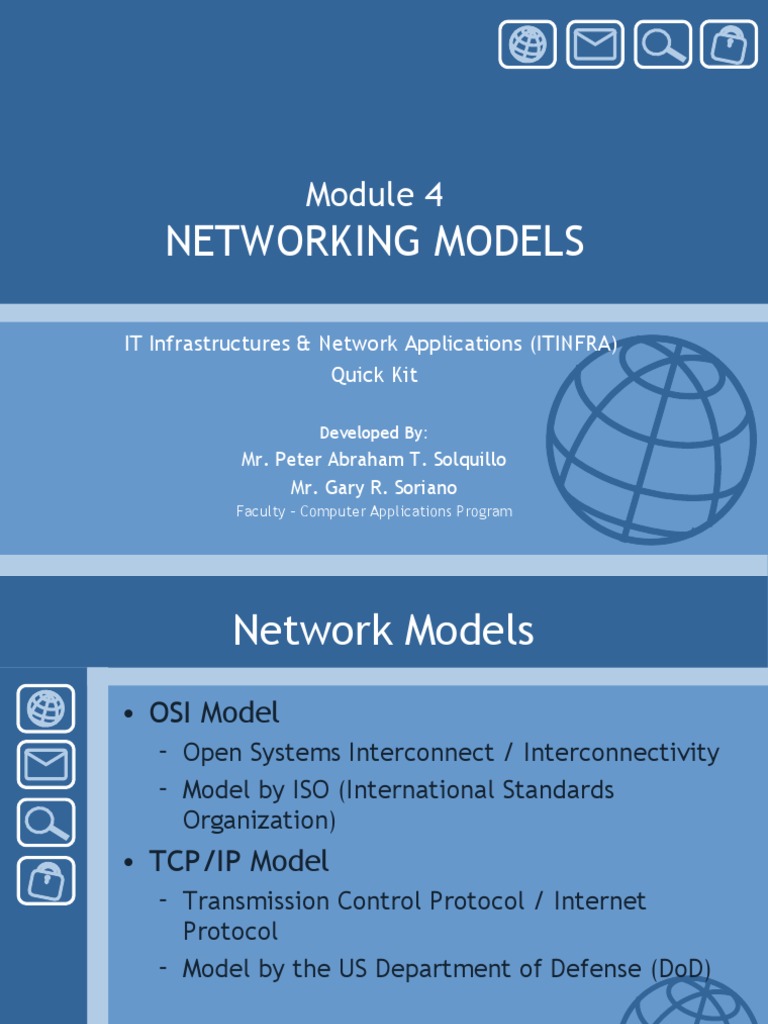 Module 4 NETWORKING MODELS Explained | PDF | Internet Protocol Suite | Osi Model