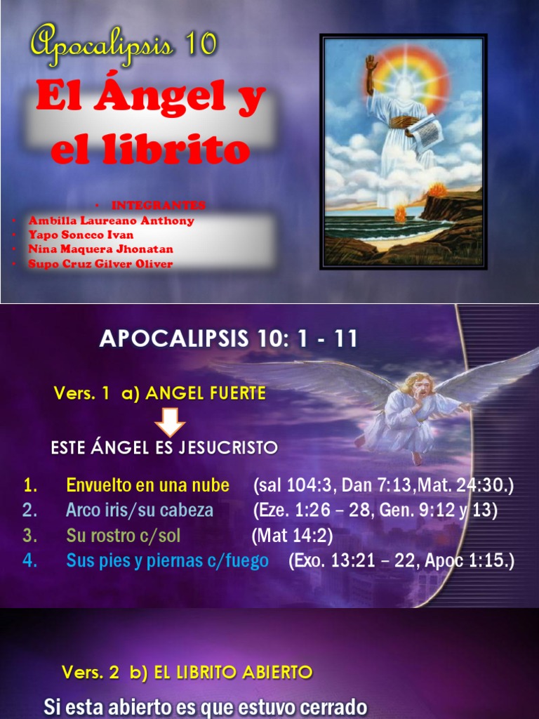 El Ángel y el Librito en Apocalipsis 10 | PDF | Libro de revelación ...