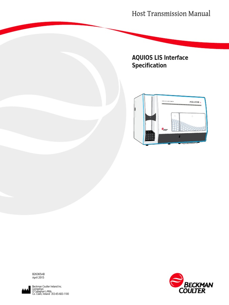 Aquios LIS Interface Specification | PDF | Port (Computer Networking) | Ascii