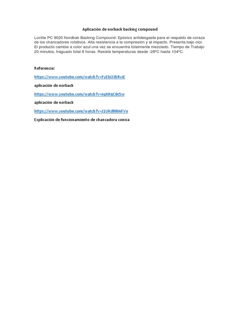 Aplicación de Norback Backing Compound | PDF