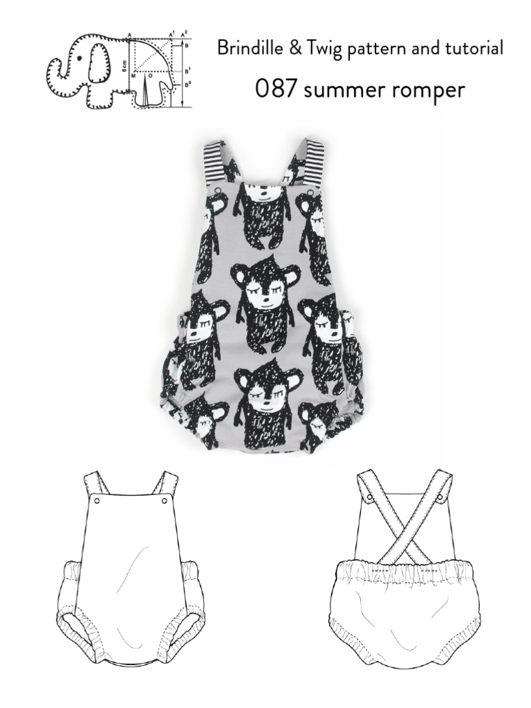 087 Summer Romper: Brindille & Twig Pattern and Tutorial | PDF | Seam ...