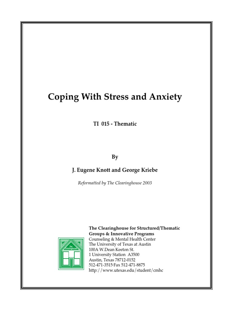 Coping With Stress and Anxiety PDF | PDF | Relaxation (Psychology ...