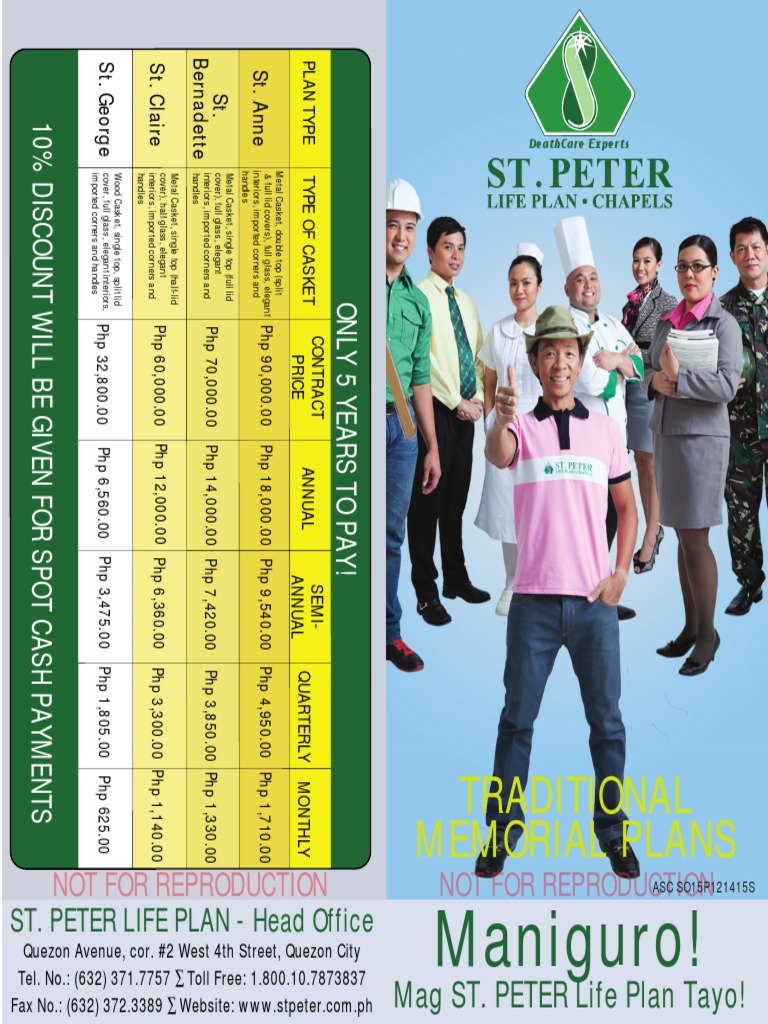 ST Peter Traditional Life Plan | PDF | Business Law | Insurance