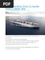 Principles of Shiphandling and Maneuvering | PDF | Water Transport | Ships