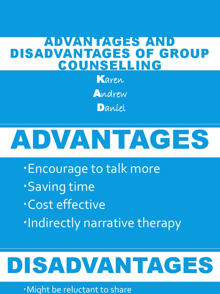 Group Counseling: Pros and Cons | PDF