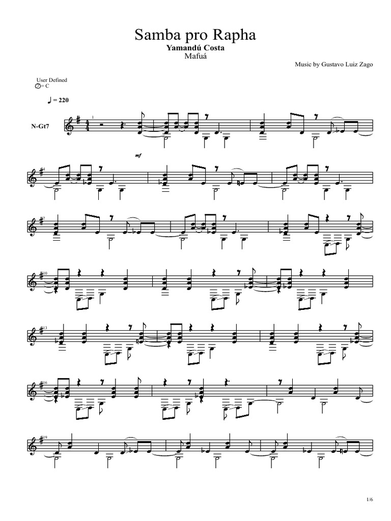 Yamandu Costa - Samba Pro Rapha | PDF