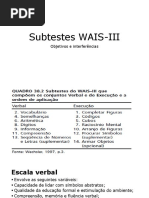 Wais III - Escala de Inteligência de Wechsler para Adultos | PDF ...
