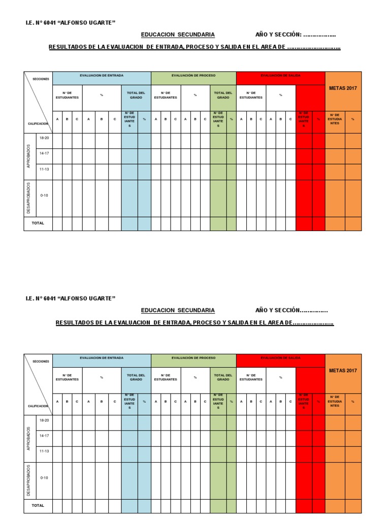 Formato de Evaluaciòn de Entrada-Proceso-Salida | PDF