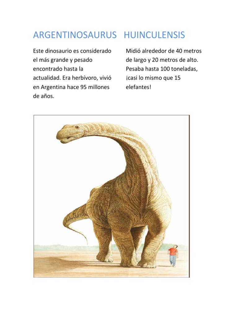 Argentinosaurus Huinculensis | PDF