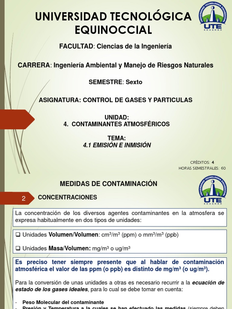 4.1 Emisión e Inmisión | Contaminación | Dióxido de azufre