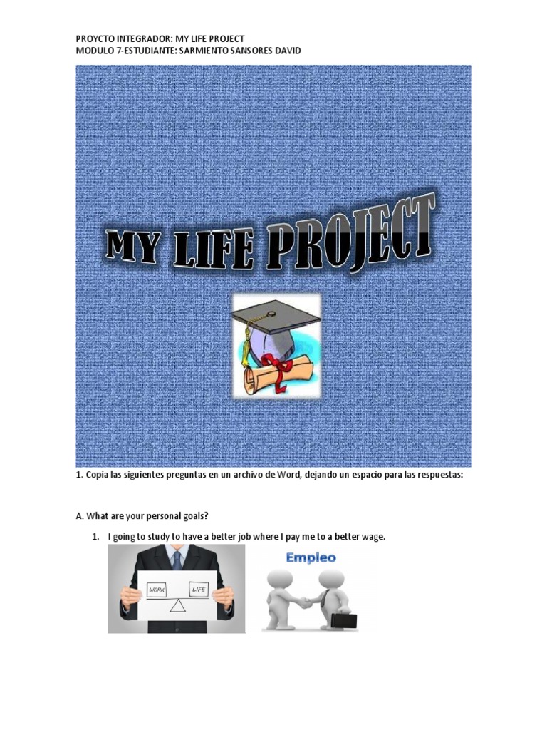 Proyecto Integrador-My Life Project | PDF