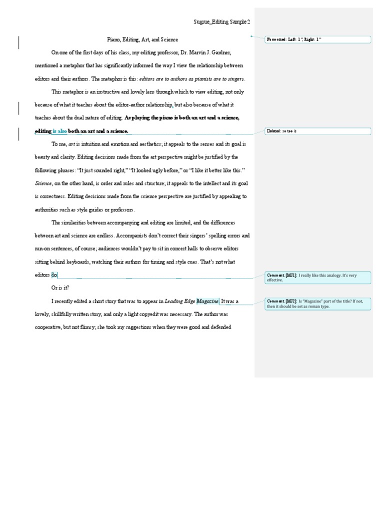Editing Sample 2 | PDF | Copy Editing | Editing
