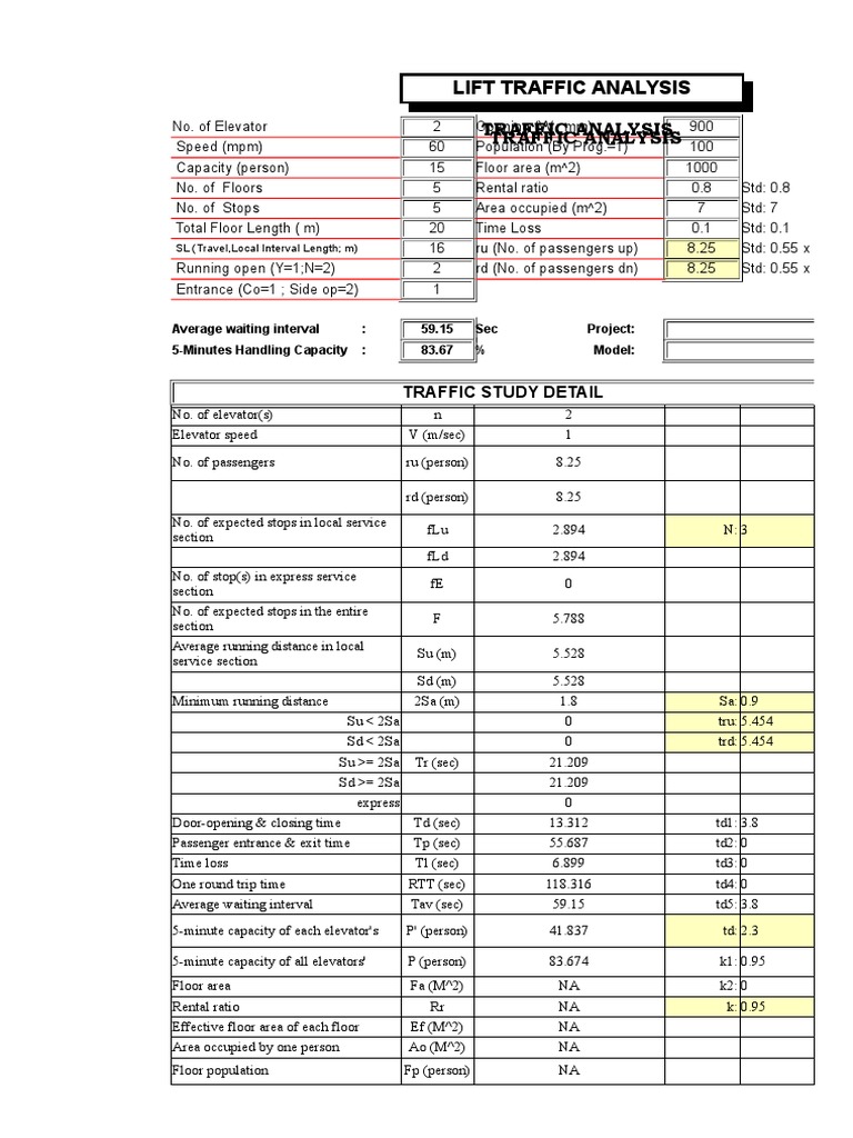 Traffic Analysis - Express Elevator | Elevator | Civil Engineering
