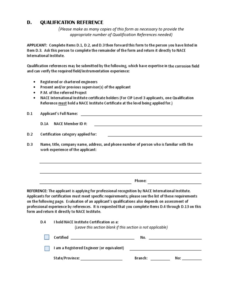 CIP LEVEL 2 Reference Forms | PDF | Professional Certification | Business