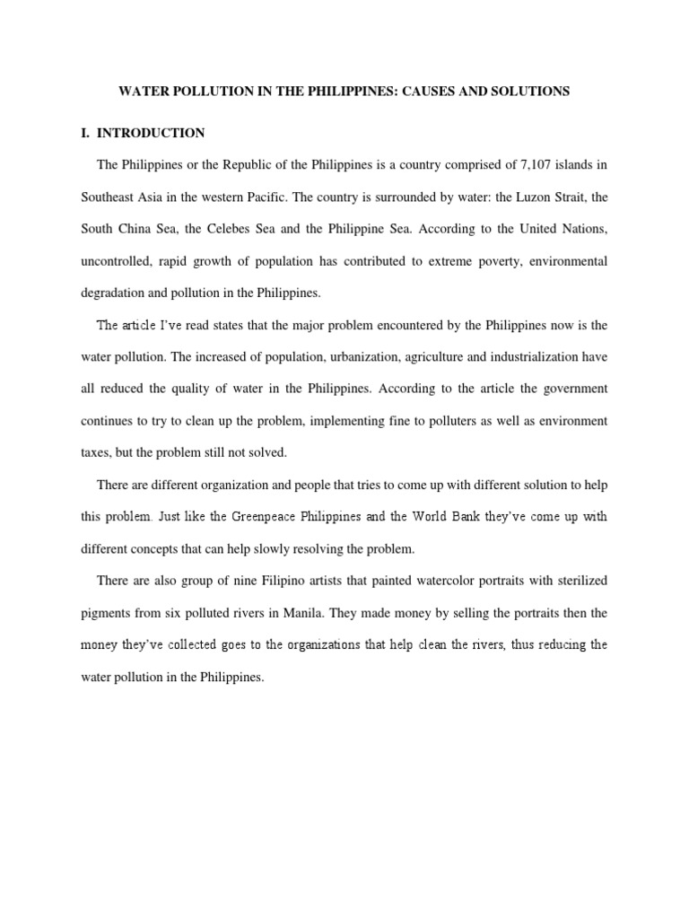 Water Pollution in the Philippines | Water Pollution | Waste