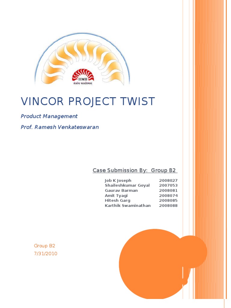 Vincor Project Twist Ver 0 6 | PDF | Pricing | Brand
