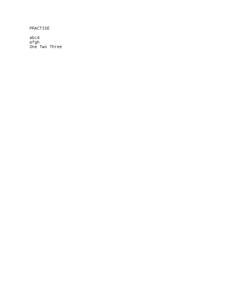 Practise Abcd Efgh One Two Three | PDF