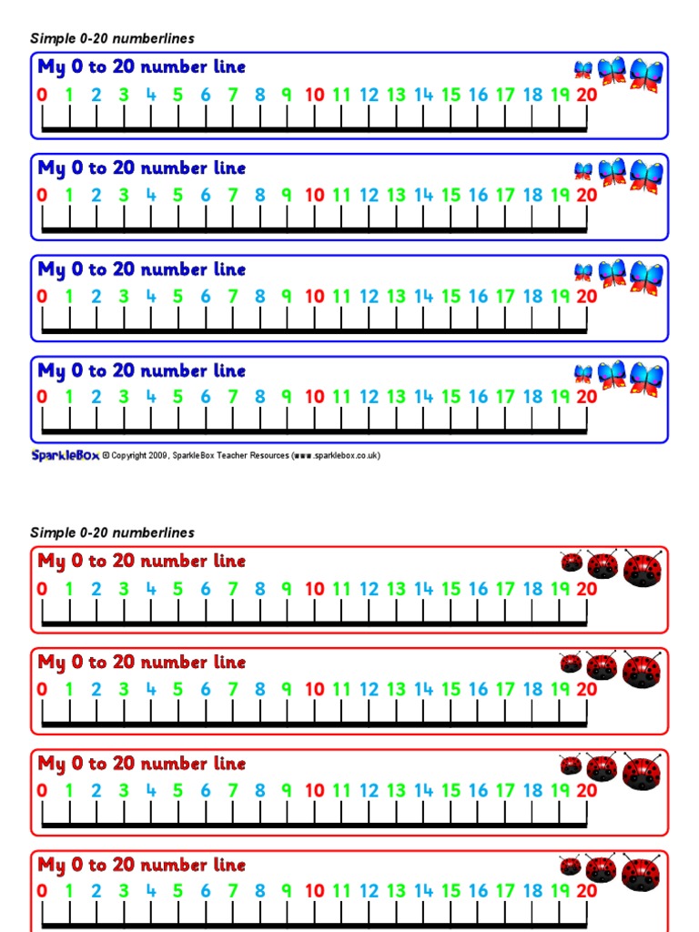 0 20 Number Line PDF | PDF