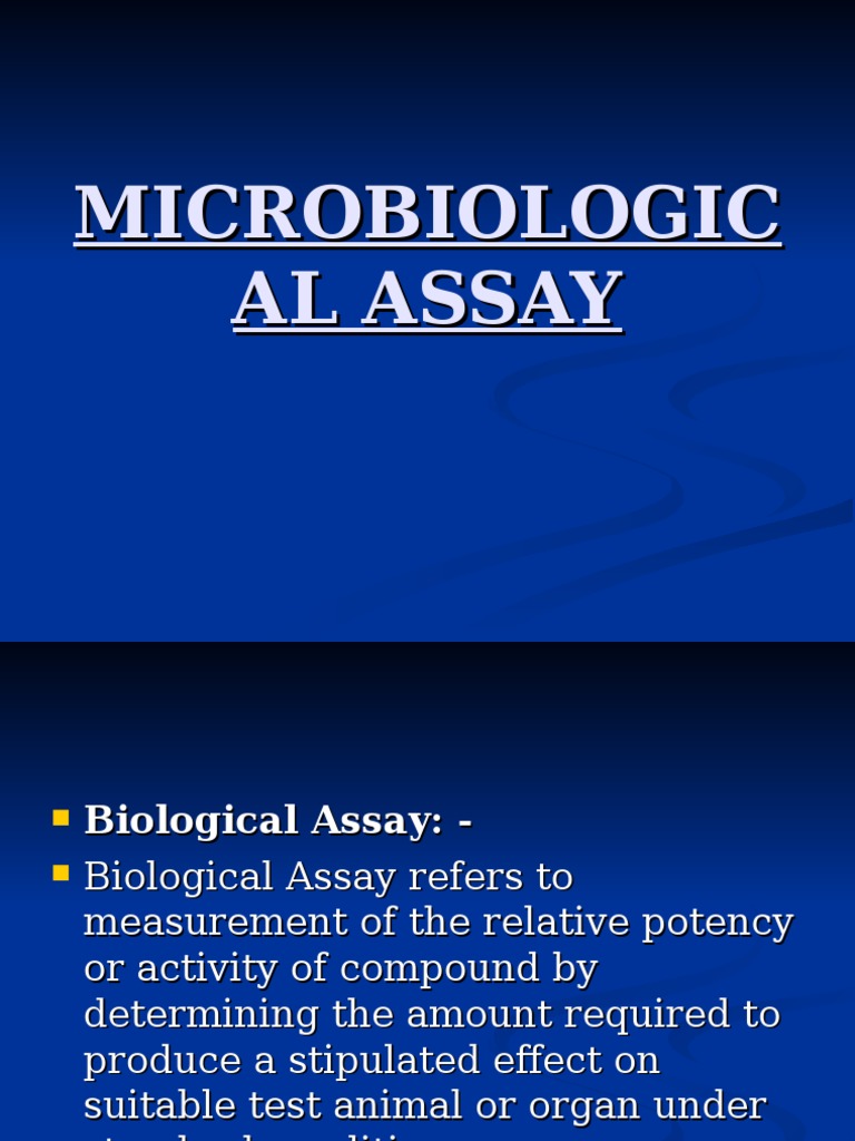 Overview of Microbiological Assays | PDF | Growth Medium | Clinical ...