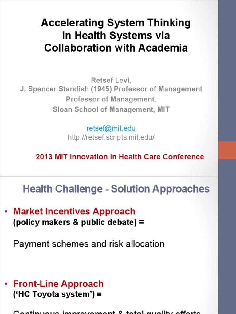 Accelerating System Thinking in Health Systems | PDF | Risk | Surgery