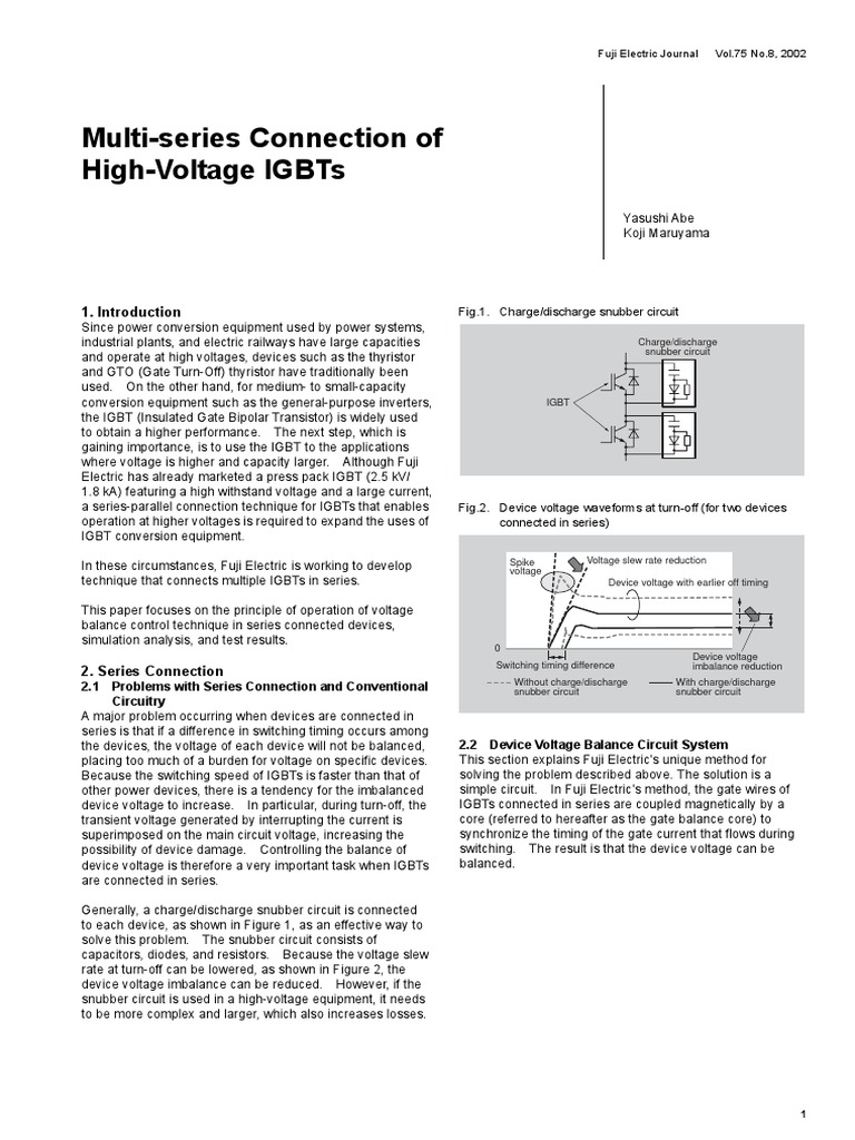 Multi-Series Connection High-Voltage IGBTs | PDF | Electrical ...