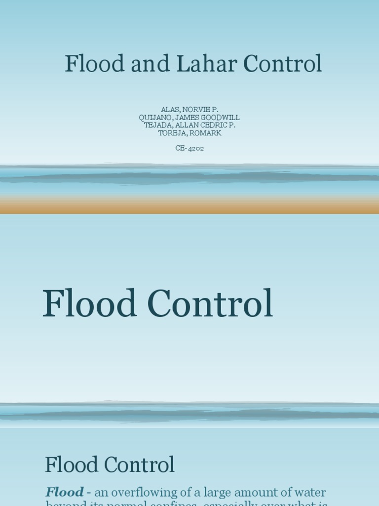Flood and Lahar Control | PDF | Flood | Volcano