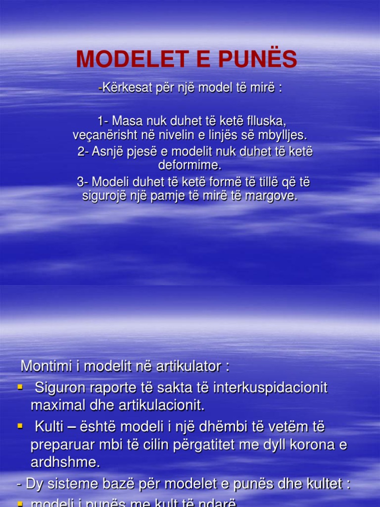 Modelet e Punës | PDF