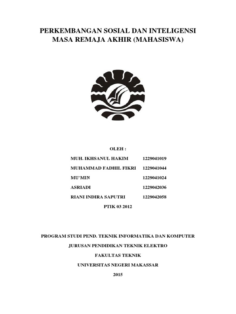 Perkembangan Peserta Didik Masa Remaja Akhir (Mahasiswa) | PDF