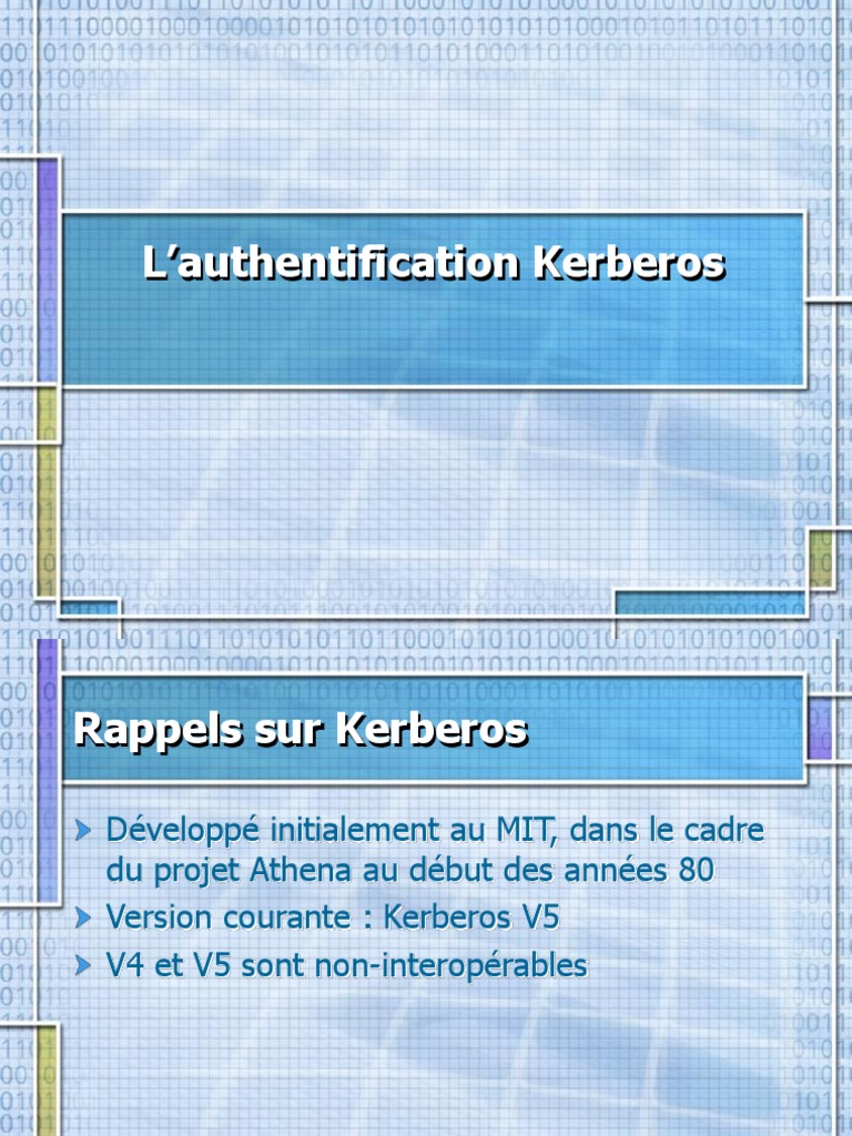 Introduction à l'authentification Kerberos | PDF | Ingénierie de la sécurité | Protocoles Internet