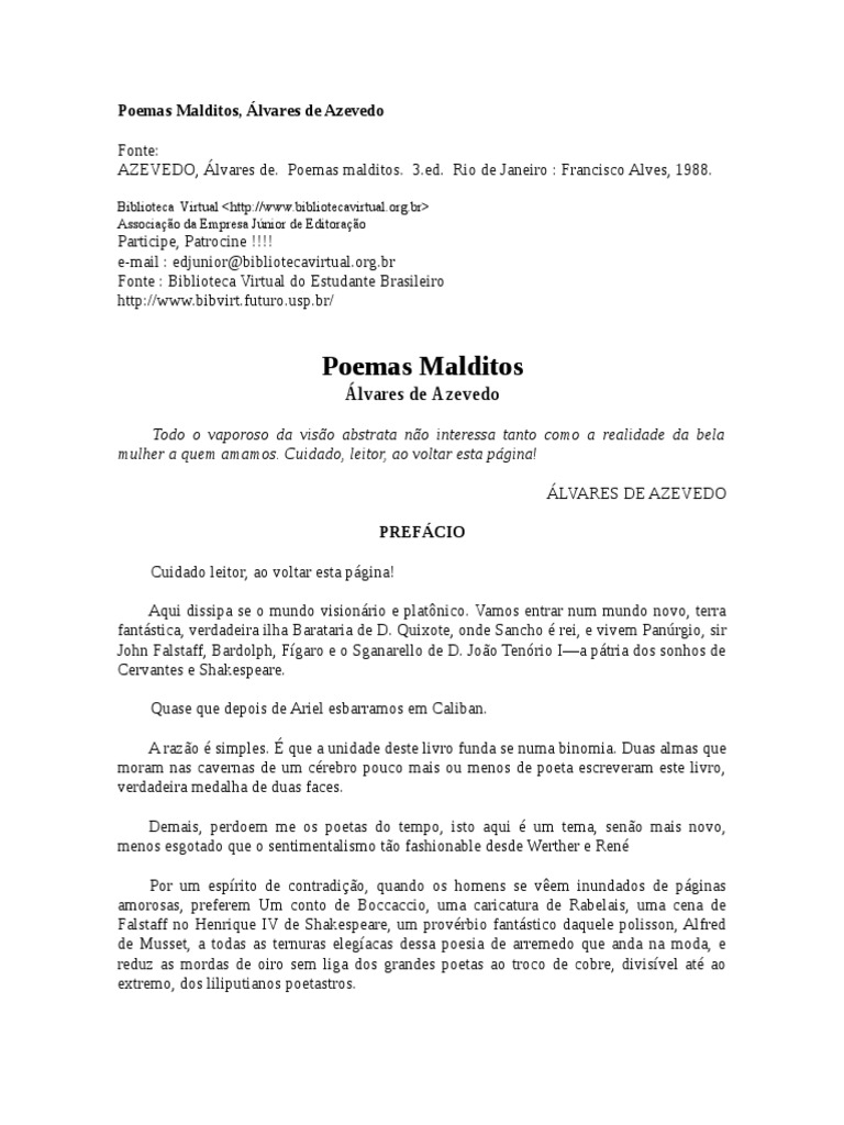 Poemas Malditos: Uma Coleção de Poesias que Refletem a Realidade ...