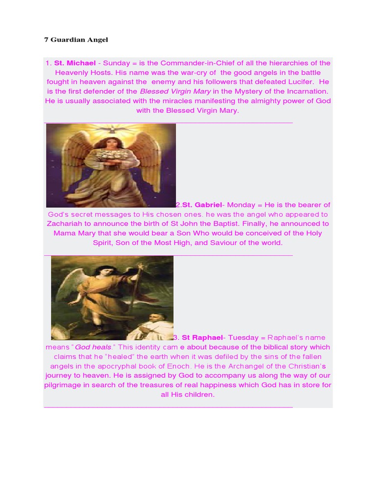 7 Guardian Angel | PDF | Religious Belief And Doctrine | Abrahamic ...