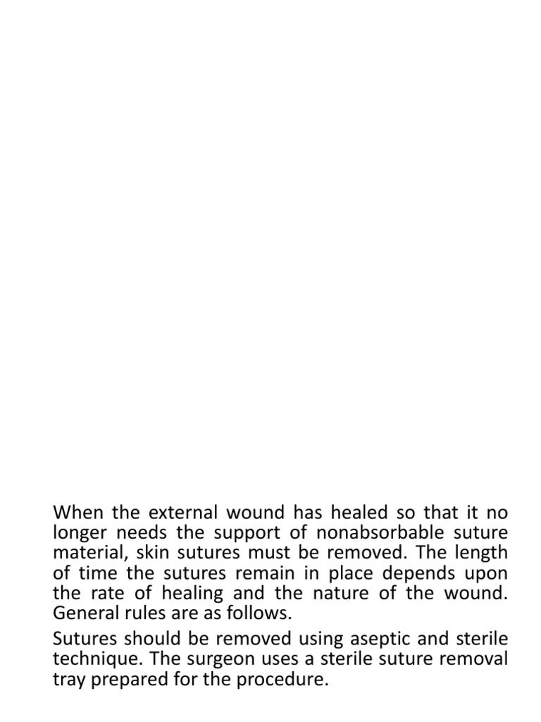 Suture Removal | PDF