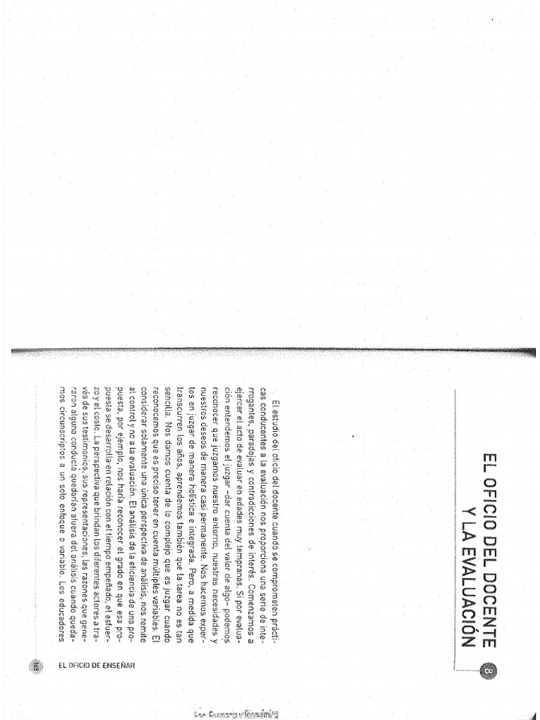 El Oficio Del Docente y La Evaluación. Edith Litwin | PDF