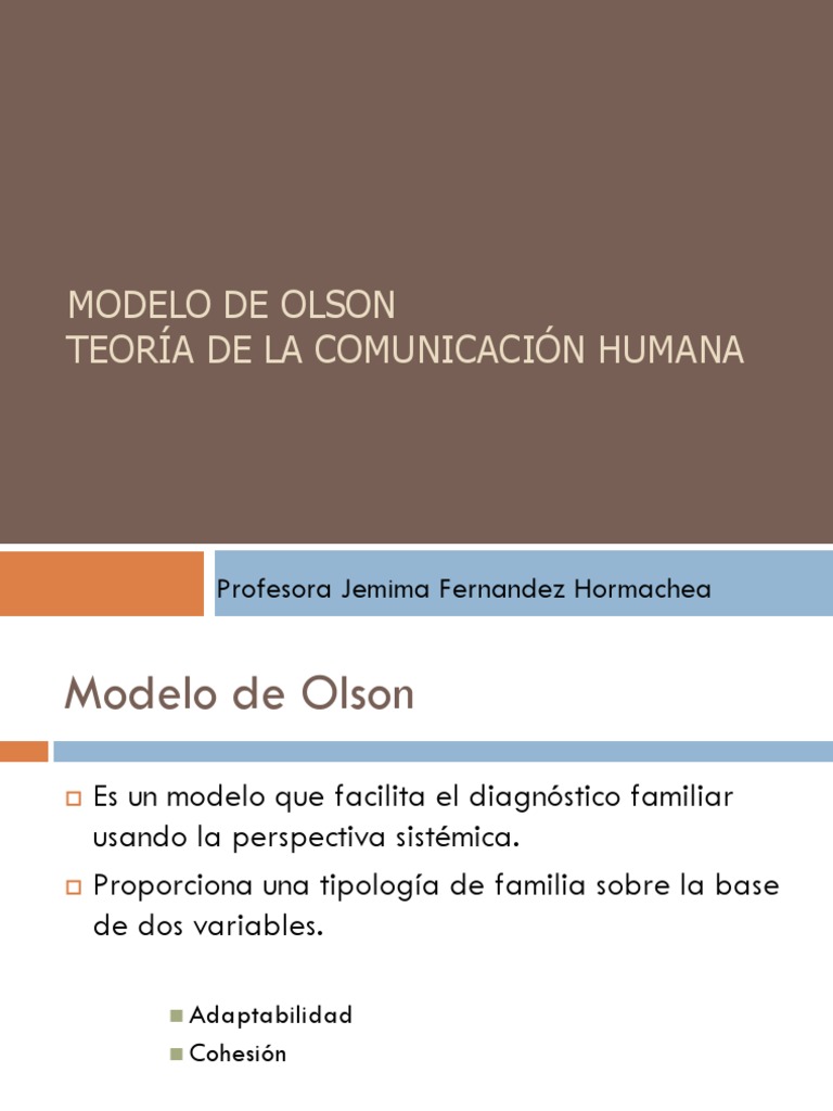 Modelo de Olson 1 | PDF | Liderazgo | Teoría del modelo