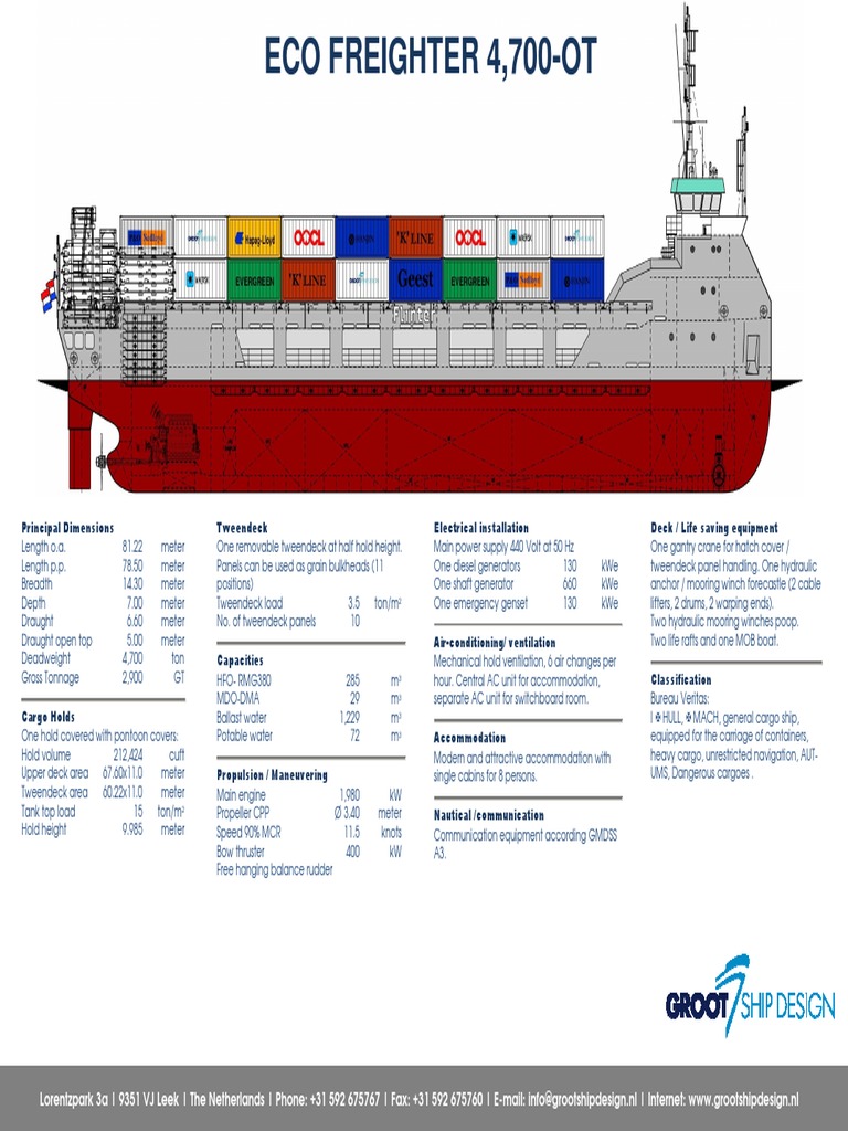 Groot Ship Design | PDF | Tonnage | Ships