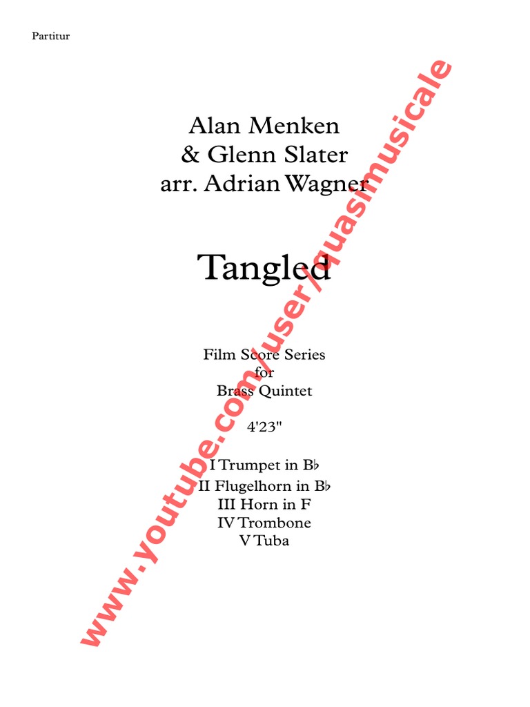 "Disney's Tangled" (Alan Menken) Arr. Adrian Wagner - Brass Quintet ...