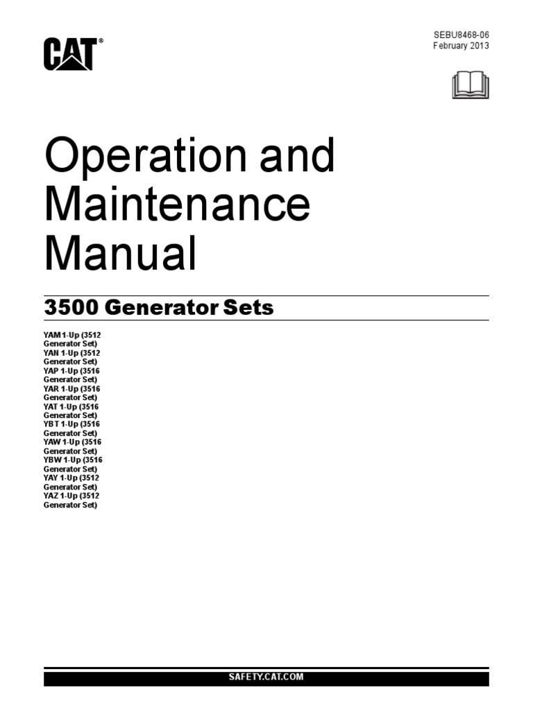 SEBU8468-06-00-ALL - 3500 Manual O&M | PDF | Asbestos | Electrical Wiring