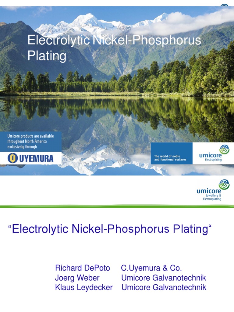 Electrolytic Nickel Phosphorus Plating | PDF | Nickel | Materials Science