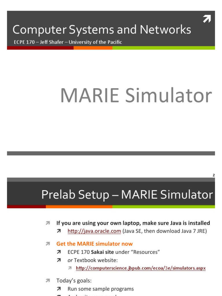 An Introduction to the MARIE Simulator: Running Sample Programs and Writing Your Own Assembly ...