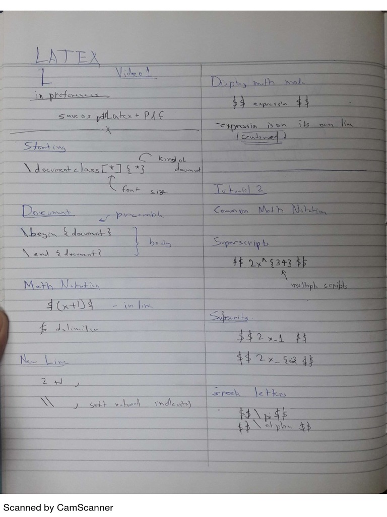 Latex Notes | PDF