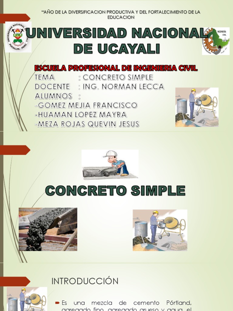 Concreto Simple (Concepto y Introduccion) | PDF | Hormigón | Cemento