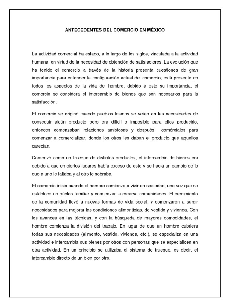 Comercio en México | PDF | Permuta | Comercio