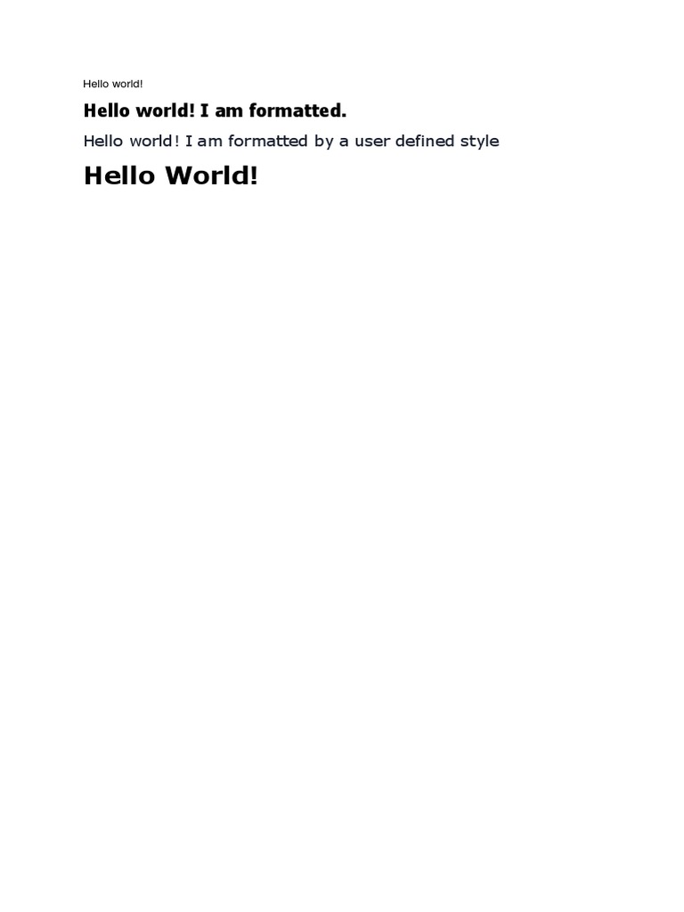 Hello World | PDF