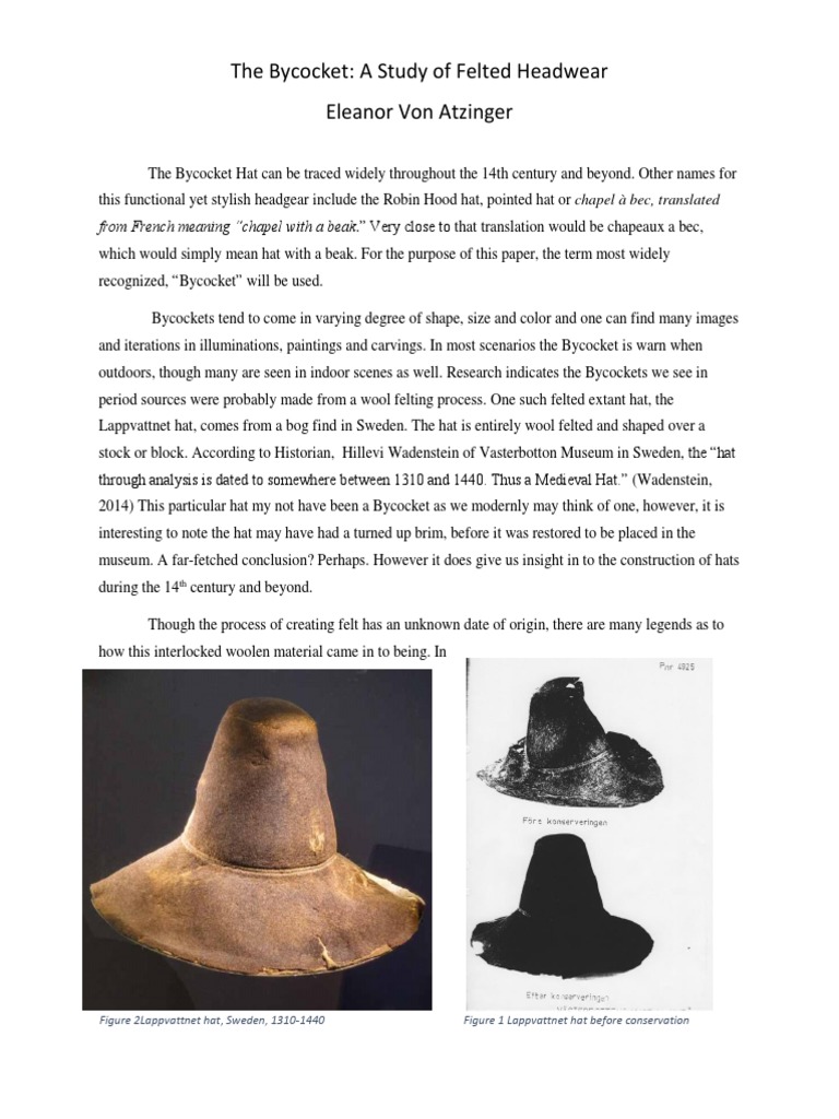 Bycocket Final Paper | PDF | Wool | Hat