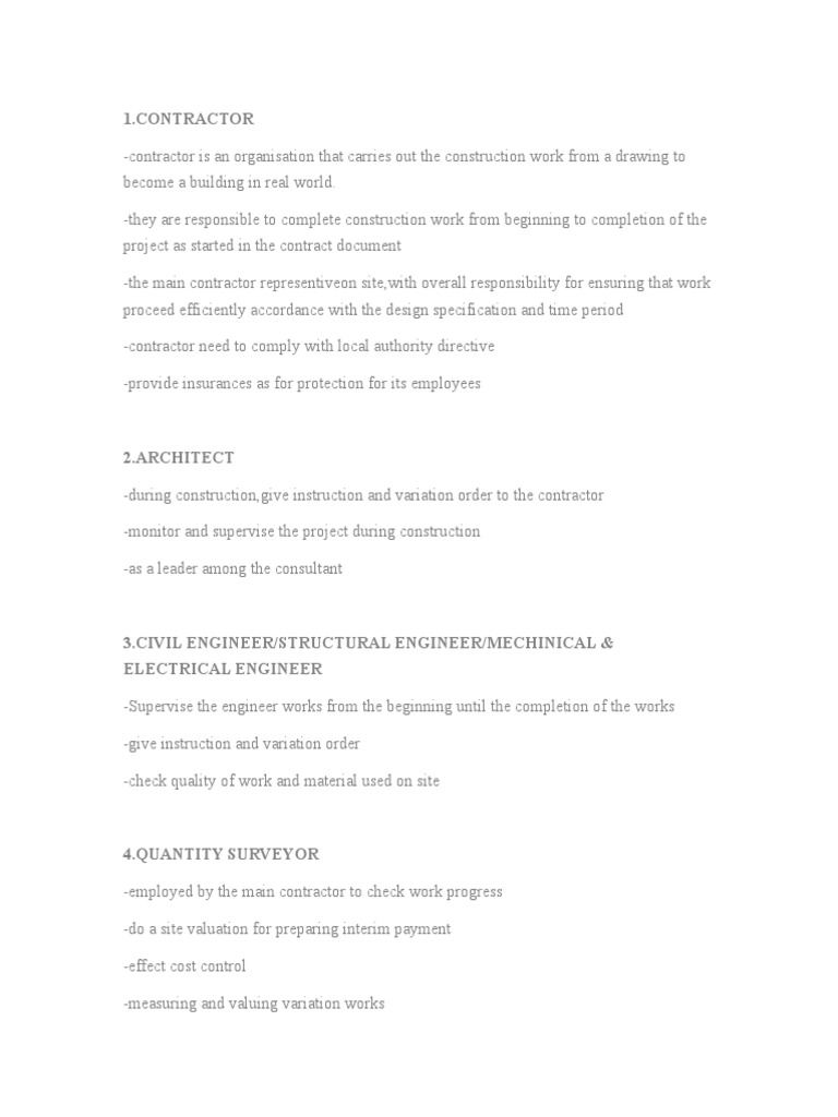 The Roles of The Builders Team Members | PDF | Technology & Engineering