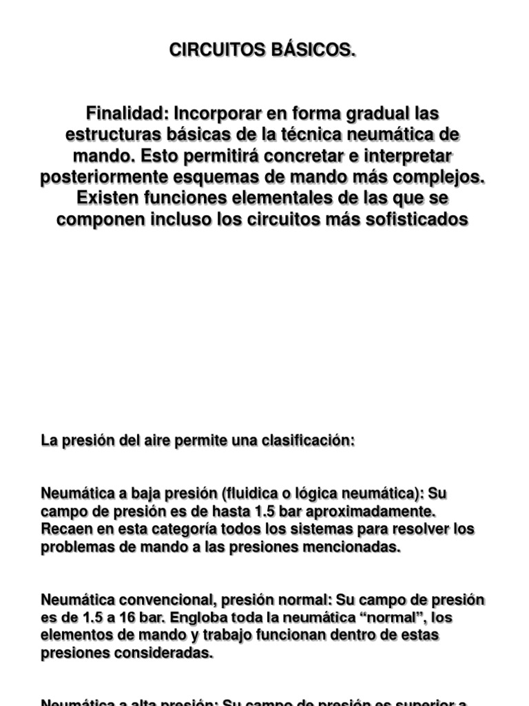 3 - IPN Circuitos Basicos | PDF | Neumática | Presión
