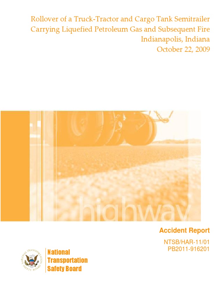 Rollover of A Truck-Tractor and Cargo Tank Semitrailer | PDF | National ...