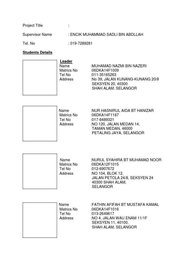 Log Book Project FYP (Politeknik Port Dickson) | PDF